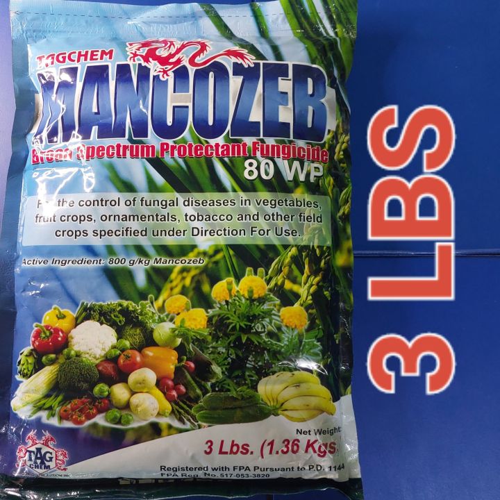 MANCOZEB 80WP (3 LBS) BROADSPECTRUM PROTECTANT FUNGICIDE BY TAGCHEM ...