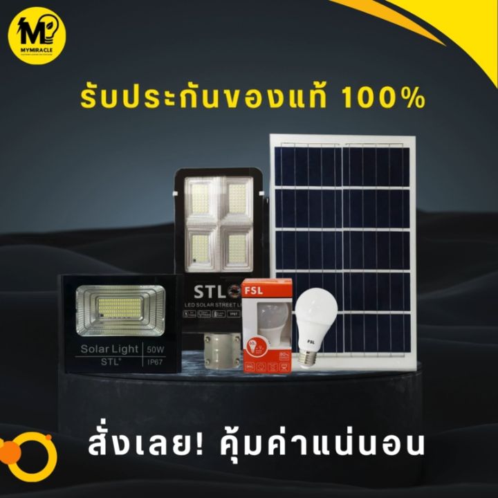 FSL สปอร์ตไลท์โซล่าเซลล์!! Solar FloodLight 100W เพิ่มแสงสว่างด้วย ...
