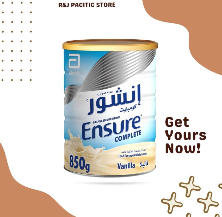 Ensure Complete 850g Vanilla Flavor January 2025 Expiry onwards Ensure ...