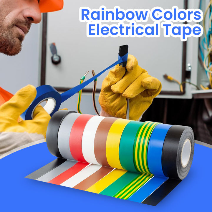 1 piece PVC colored electrical tape is waterproof, flame-retardant ...