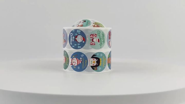 Sticker Roll Selamat Makan Terima Kasih 500 pcs 2.5 cm Label Bulat ...