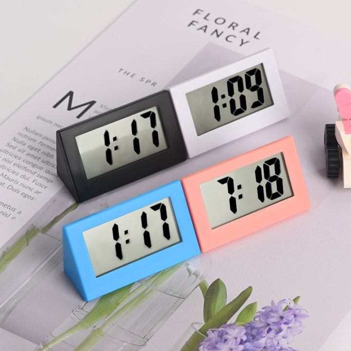 Portable Mini LCD Digital Clock Bedroom Simple Small Electronic Watch ...
