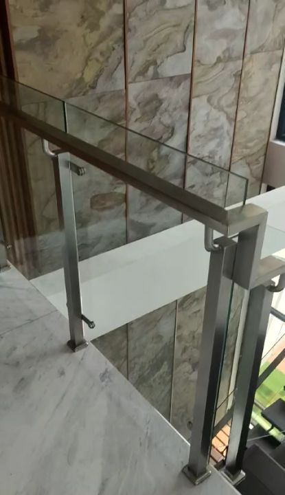 Railing tangga Kaca - Stainless Steel - Tempered 8 mm | Lazada Indonesia