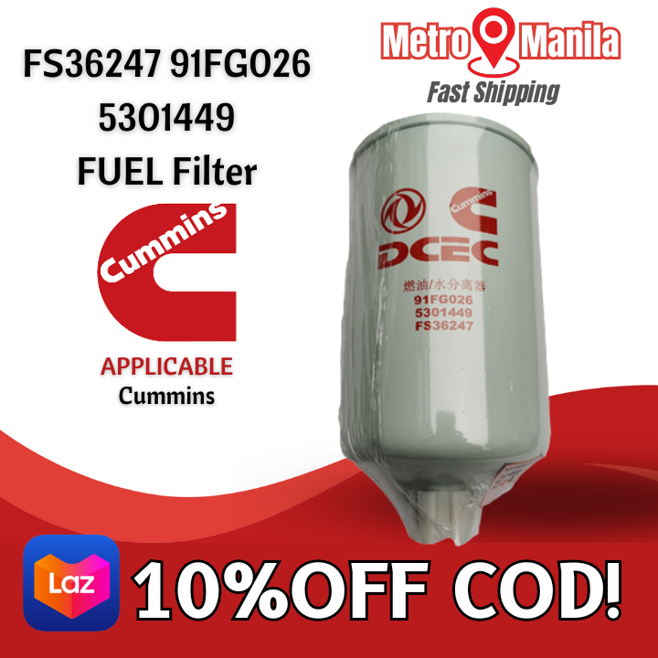 FS36247 91FG026 5301449 Fuel Filter Cummins | Lazada PH