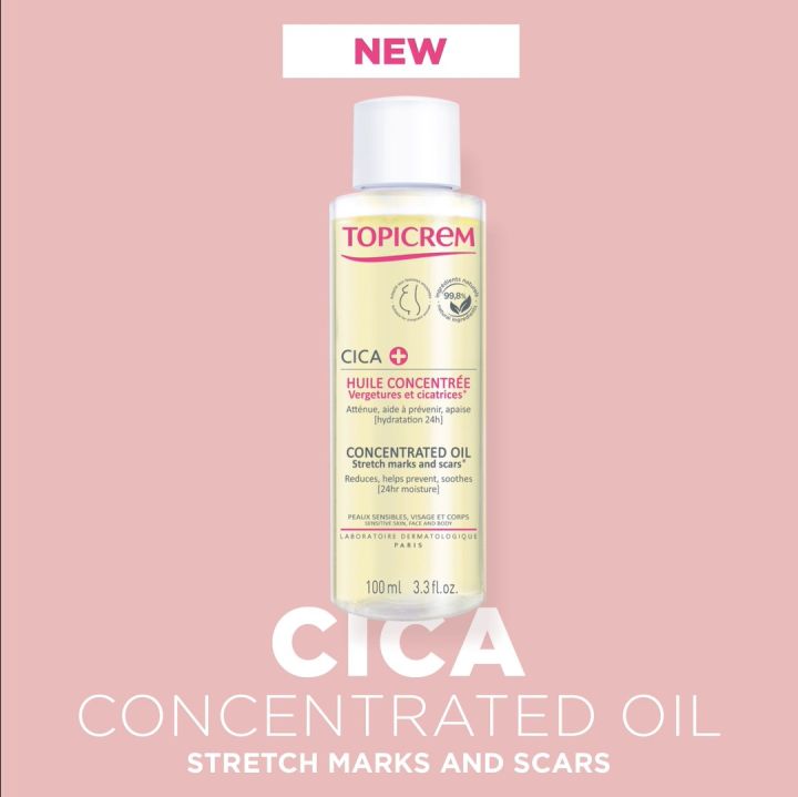 Topicrem Cica Concentrate Oil 100ml Reduces Stretch Marks and Scars for ...