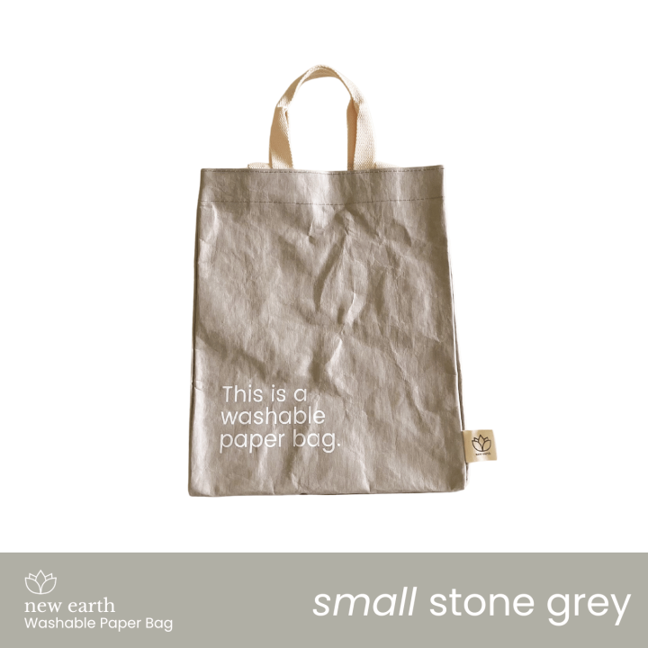 SMALL Stone Grey New Earth Washable Paper Bag | Lazada PH