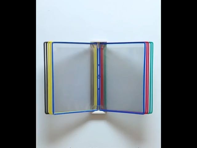 A4 Wall-Mounted Folder Page-Turning Display File Rack Document Rack ...
