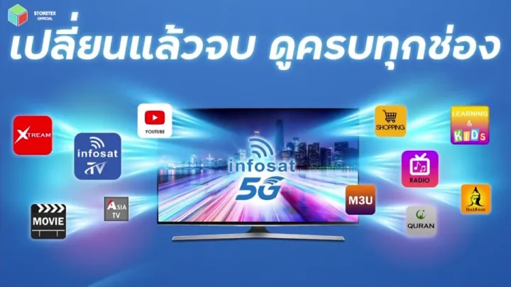 New!! INFOSAT HD-Q168 2024 กล่องทีวีดาวเทียมระบบไฮบริด | Lazada.co.th
