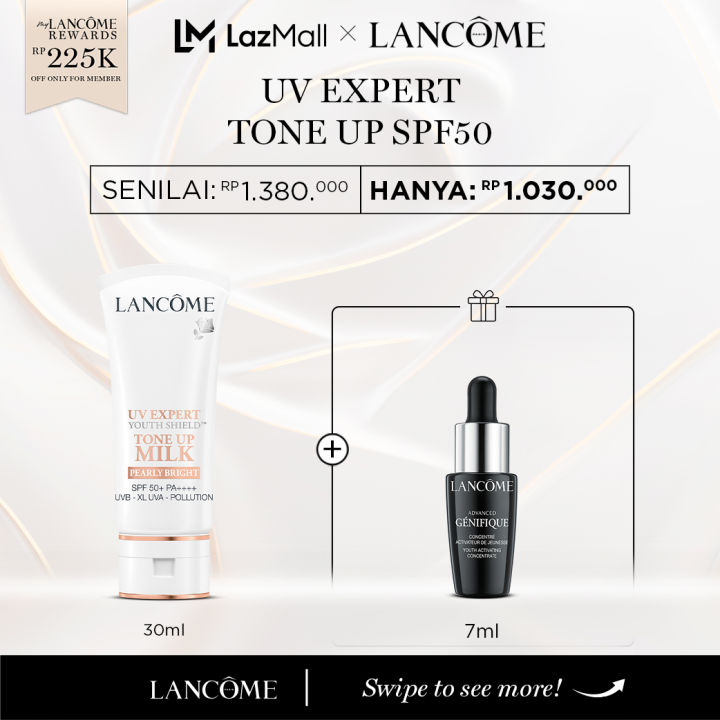 [RAMADAN EXCLUSIVE SET] Lancome UV Expert Tone Up Milk Pearly White SPF 50+ PA++++ UVB - XL UVA ...