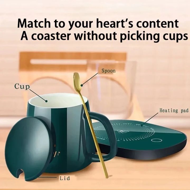 Constant Temperature Cup Creative Heating Coffee Mug Warmer Smart ...