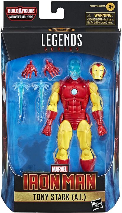 Hasbro Marvel Legends Avengerss Retro Iron Man Tony Stark A.I. 6 inch 1 ...