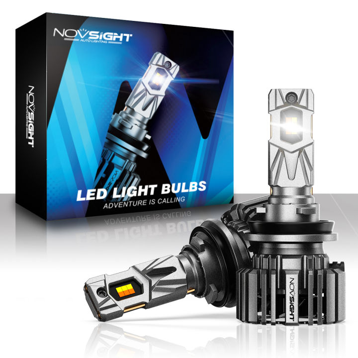 Tricolor Light Novsight N73T LED Lights for Car H11 H8 H9 H16 LED ...