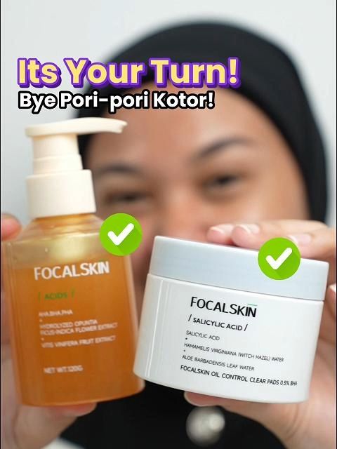 Focalskin Paket Combo Safely Exfoliate Clearpads + Porefying Bubble ...