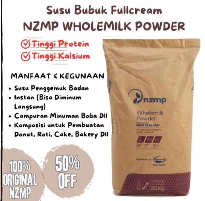Susu Original NZMP Full Cream Whole Milk Kiloan 1 Kg Termurah Skim Rendah Lemak Kemasan Asli ...