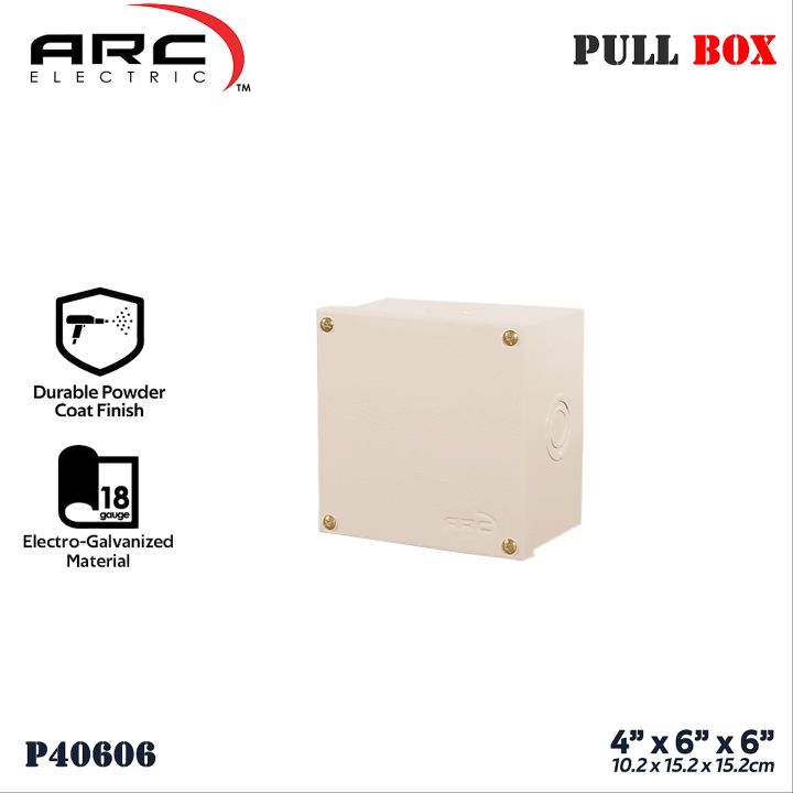 ARC NEMA1 PULL BOX 18ga ELECTRICAL METAL Screw Cover with Knockouts ...