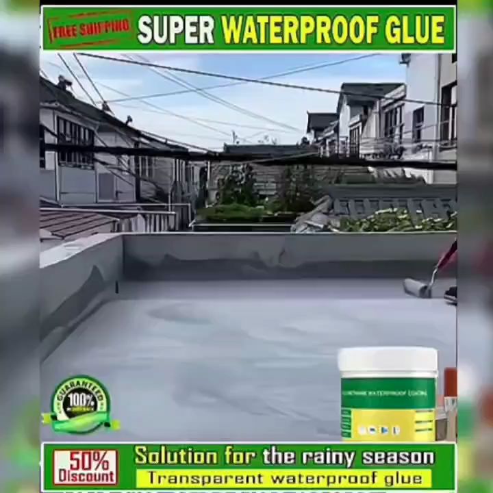 Waterproof glue sealant with Brush 5000g Transparent invisible ...