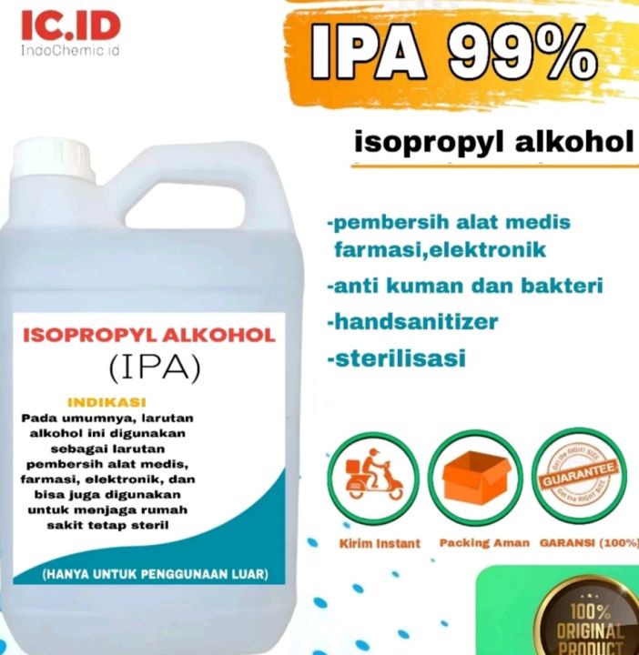 IPA ISOPROPYL ALCOHOL / 99'9% BAHAN BAKU PEMBERSIH IPA 1LITER | Lazada ...
