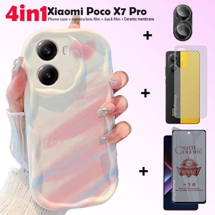 Casing For Xiaomi Poco X7 Pro 4in1 PocoX7 Pro PocoX7Pro 5G Cream phone ...