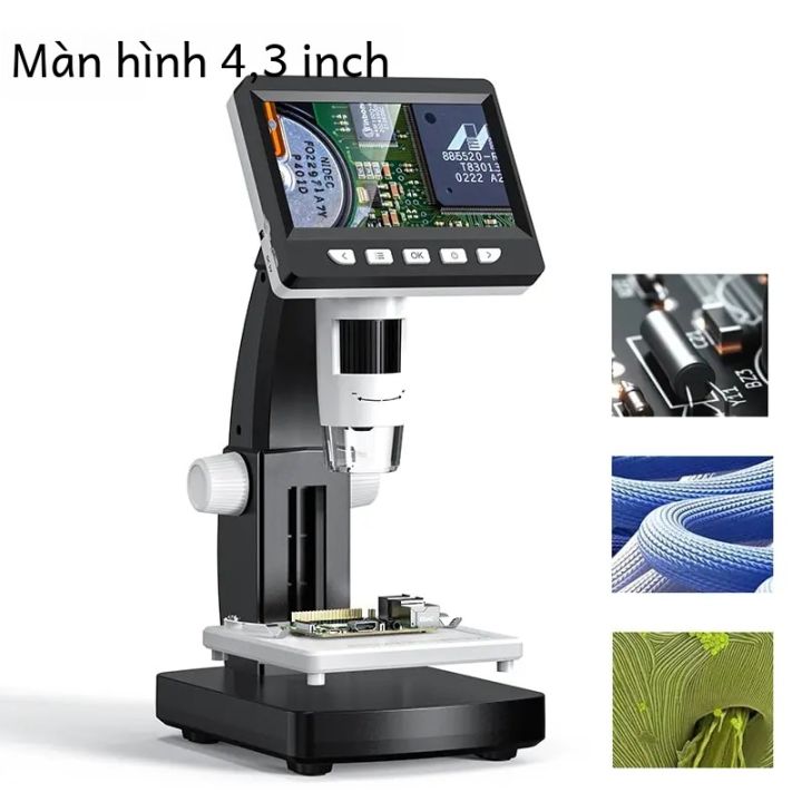 Kính Hiển Vi Kỹ Thuật Số LCD 1000X 4.3 "1080P Với 8 Đèn LED Kính Lúp ...