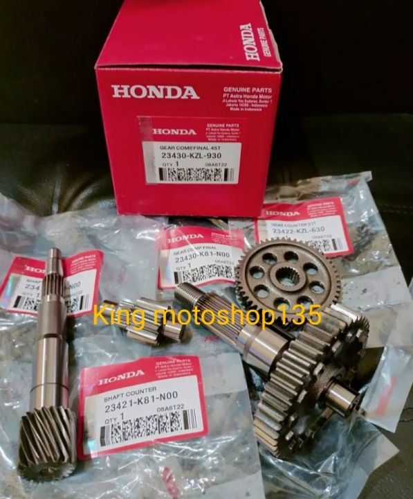 Gigi rasio komplit + as roda belakang honda beat fi/esp/Scoopy fi/esp ...