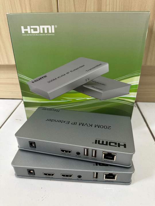 HDMI Extender KVM 200M / HDMI Extender 120M 4K RJ45 Lan Cat 5E/ Cat 6 HDMI Extension Rj45 LAN ...
