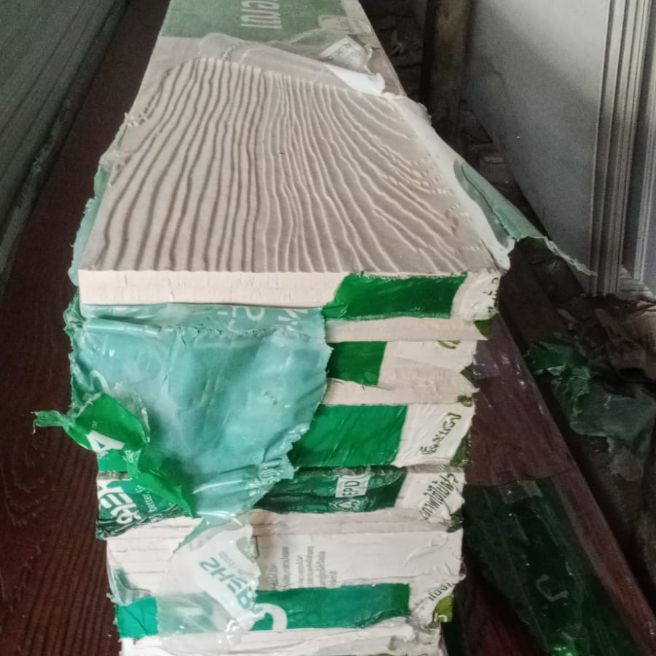 lisplang grc / papan grc motif serat kayu putih ukuran 1 meter lebar ...