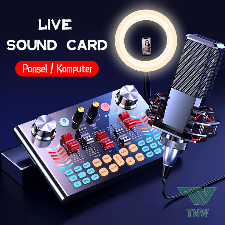 TNW V18 Sound Card Bluetooth Live SoundCard V18 Soundcard Audio Live ...