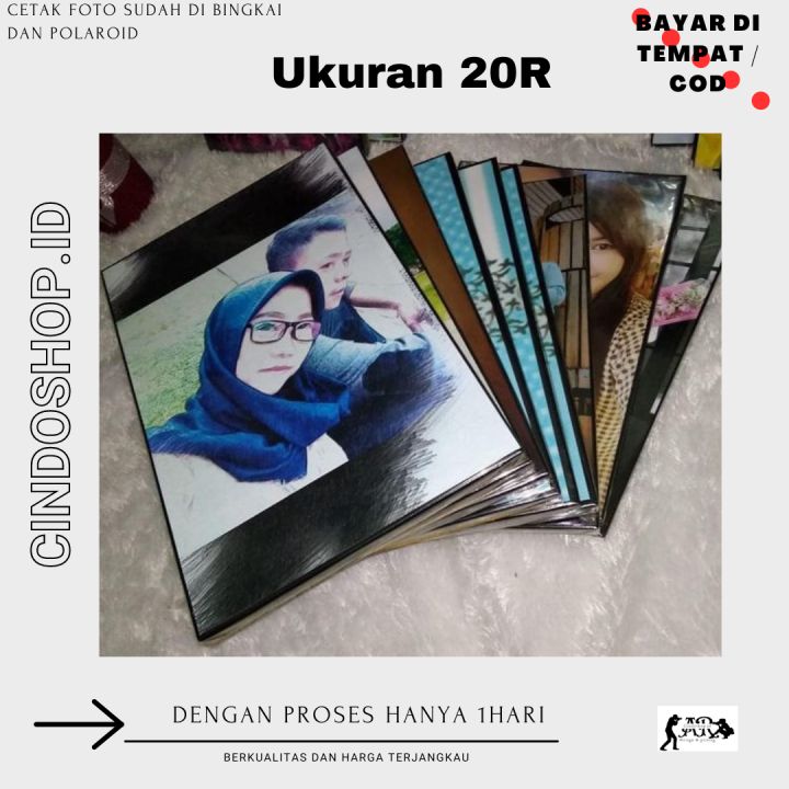 CETAK FOTO SUDAH DI BINGKAI UKURAN 20R TERMURAH DAN TERLARIS PROSES 1 ...