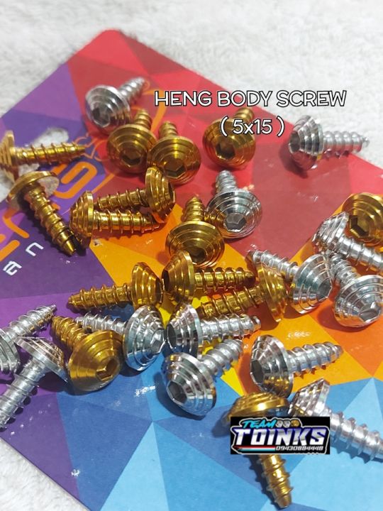 HENG 5x15 BODY SCREW / BODY BOLT MUSHROOM TYPE ( 1pc ) | Lazada PH