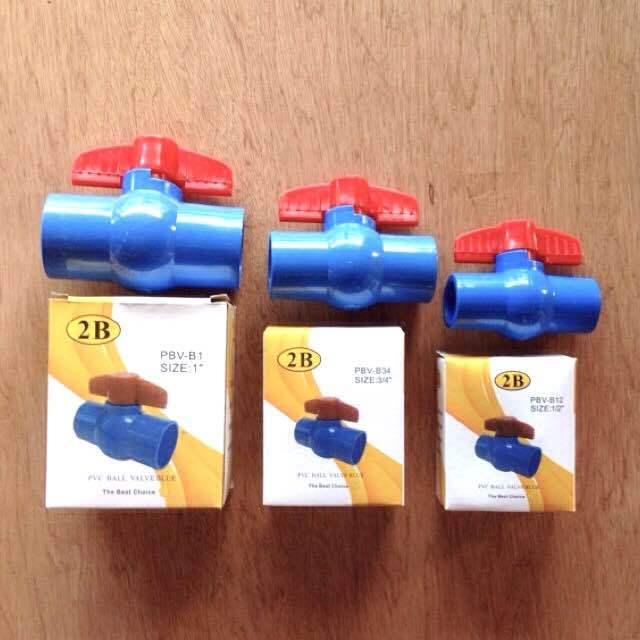 PVC Blue Ball Valve Plain 1/2" to 1" | Lazada PH