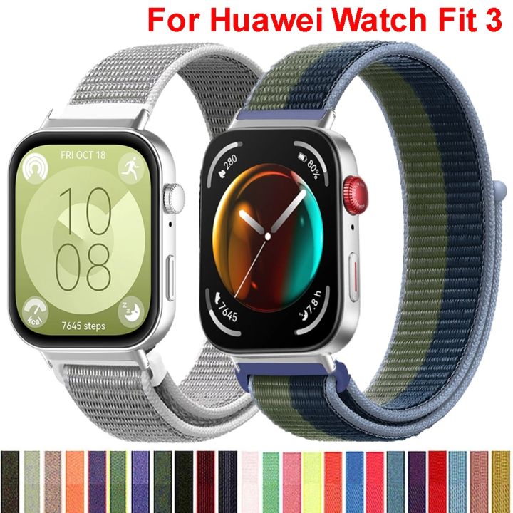 Nylon Strap for Huawei Watch Fit 3 Woven Sport Band Correa for Huawei ...