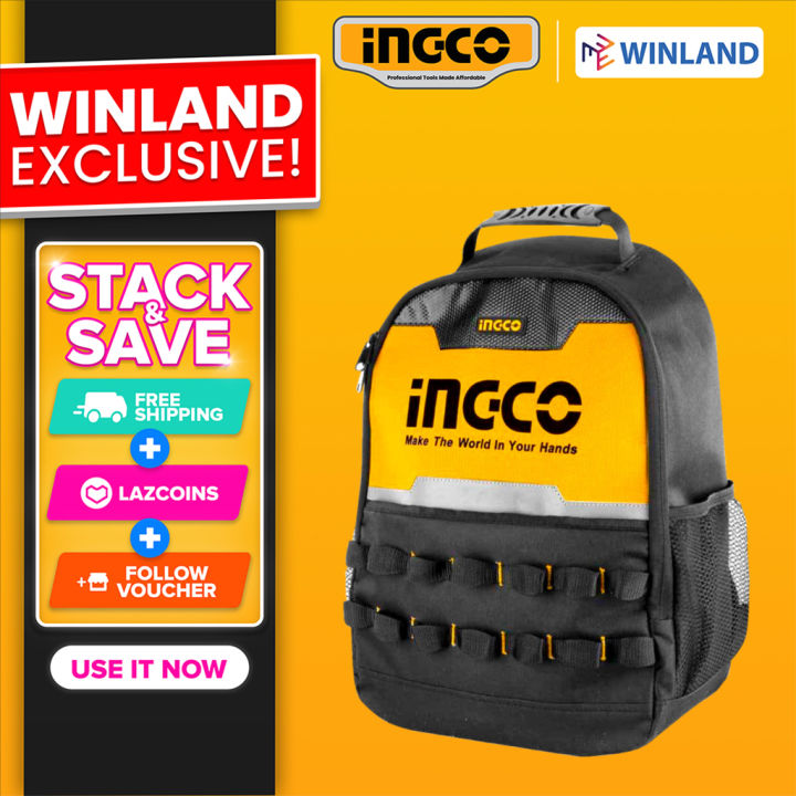 Ingco by Winland Tools Backpack Tool Box Tool Kit HBP0101 ING-HT ...