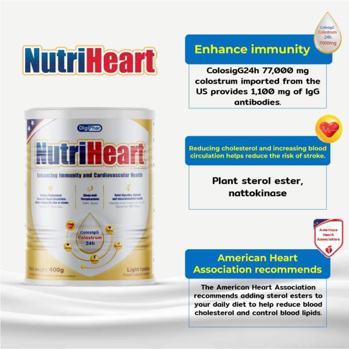 NutriHeart Milk 400g Helps Prevent Strokes, Protects the Heart ...