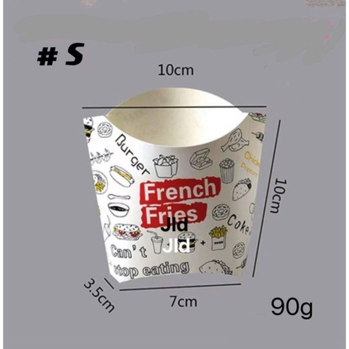 French fries potato paper packaging takeout (50pc) | Lazada PH