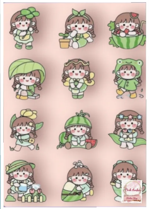 Kawaii Cartoon Stickers 30 Pcs Assorted Cute Stickers Notebook Handbook ...