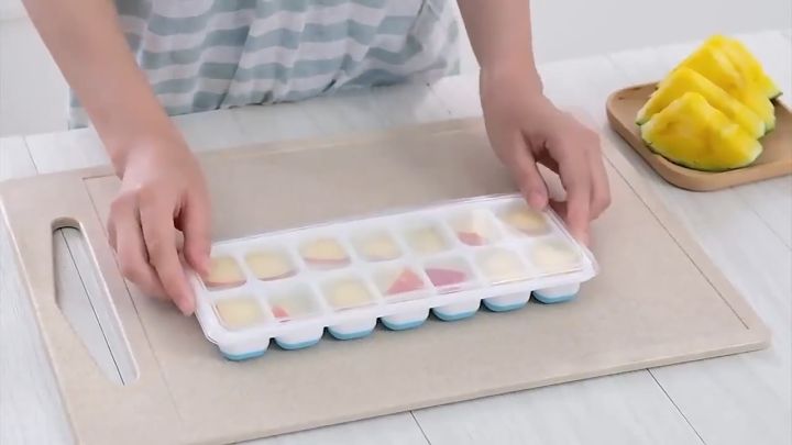 HomeKing | 14 Holes Silicone Ice Cube Maker Tray Baby Food Puree Mold ...