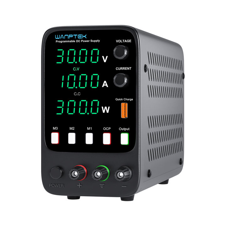 Wanptek Adjustable DC Power Supply 30V 10A Lab Programmable Memory Function Bench Power Source ...