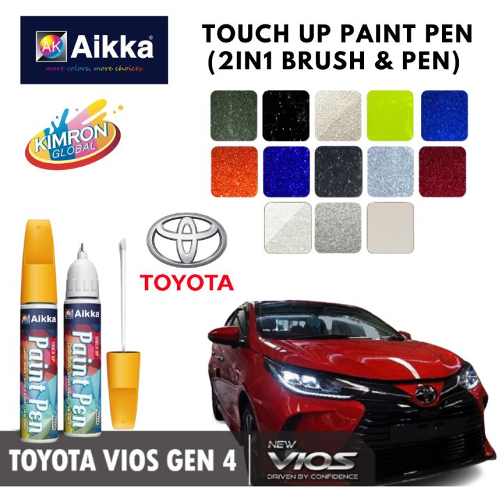 [TOYOTA VIOS GEN 4] Touch Up Paint Pen Original Stock Colour - 2in1 Pen ...
