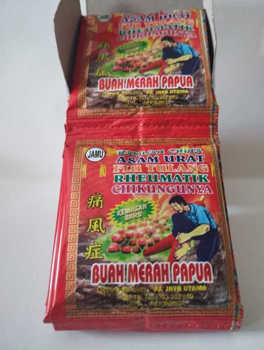 jamu buah merah Papua || Serbuk isi 12 sachet | Lazada Indonesia