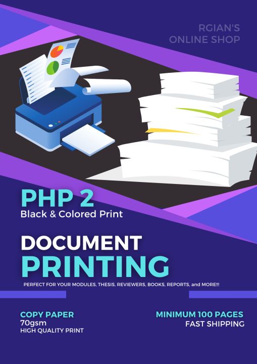 PISO PRINTING I QUOTATION | Lazada PH