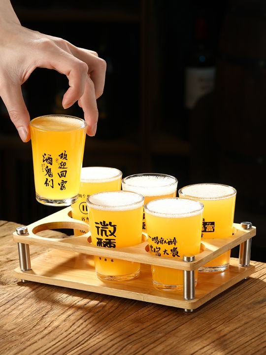 Creative Tempered Glass Beer Glasses Small Size Restaurant And Bar ...