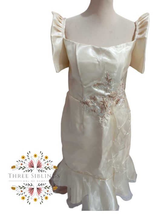 Modern Filipiniana Dress with Raffles and lace | Lazada PH