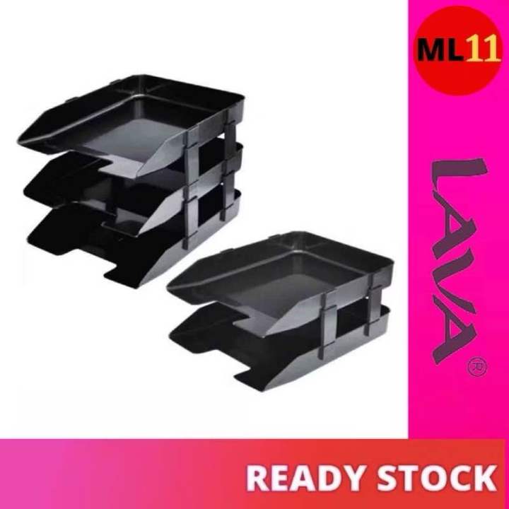 LAVA A4 Document Tray (2 / 3 Tier) / In Out Tray / Dulang Dokumen Paper ...