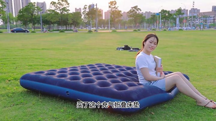 Matras Tidur Kasur Angin Pompa Tiup Air Bed Single Twin Double Matras ...