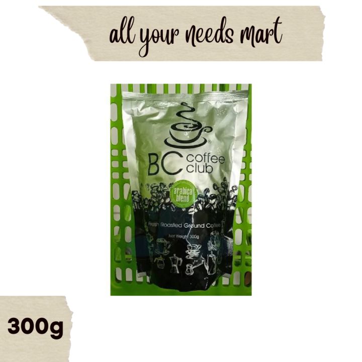 BC Club Coffee | Fresh Ground Coffee Arabica Blend 300g | Lazada PH