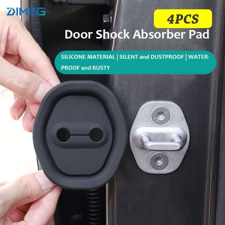 4PCS Car Door Shock-absorbing Pad Lock Buckle Buffer Protection ...