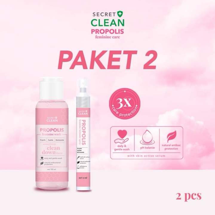 SECRET CLEAN Paket Propolis Feminine Care | Pembersih Kewanitaan ...