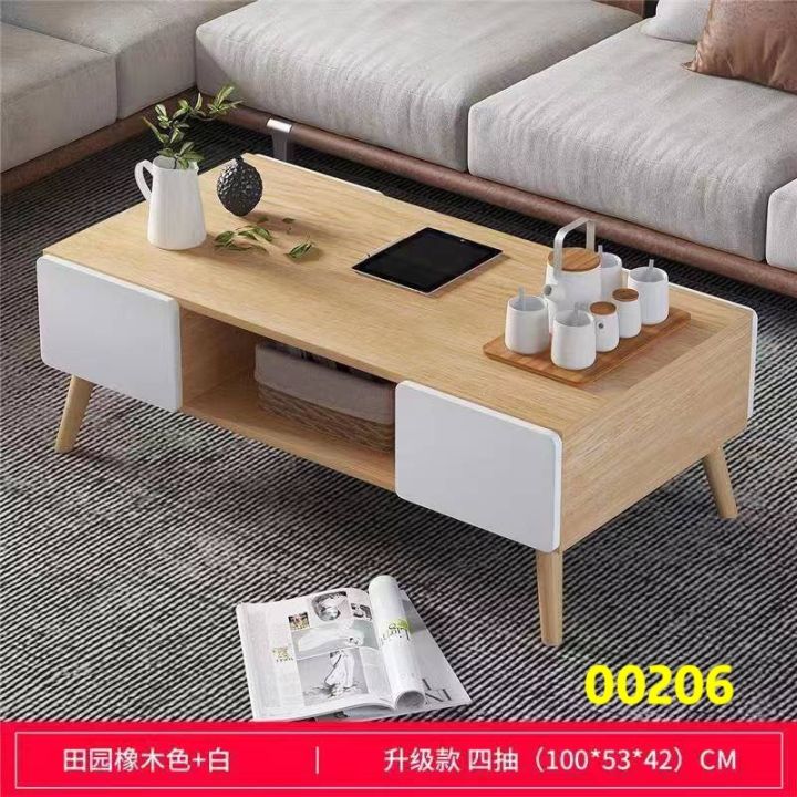 Coffee Center Table with Drawers Simple Modern Creative Living Room ...