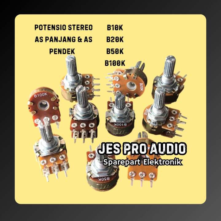 POTENSIO STEREO WL AS PANJANG & PENDEK B10K B20K B50K B100K | Lazada Indonesia