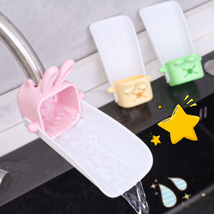 Faucet Extender Cute Cartoon Bunny Ears Silicone Extension Anti-splash ...